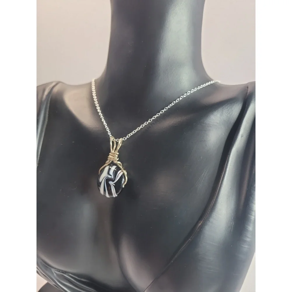 The Unbranded Brand | Jewelry | Handmade Wire Wrapped Art Glass Pendant ...
